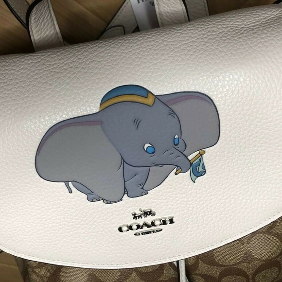 Coach | Bags | Disney Coach Elle Backpack Signature With Dumbo | Poshmark